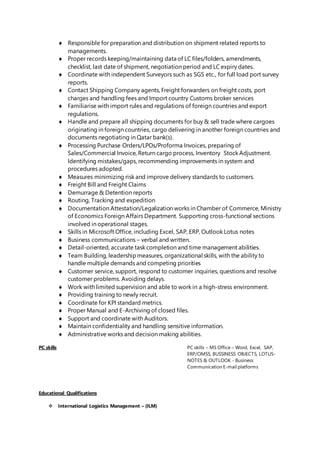 Trade coordinator | DOCX