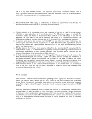 Trade creation & diversion notes | DOCX