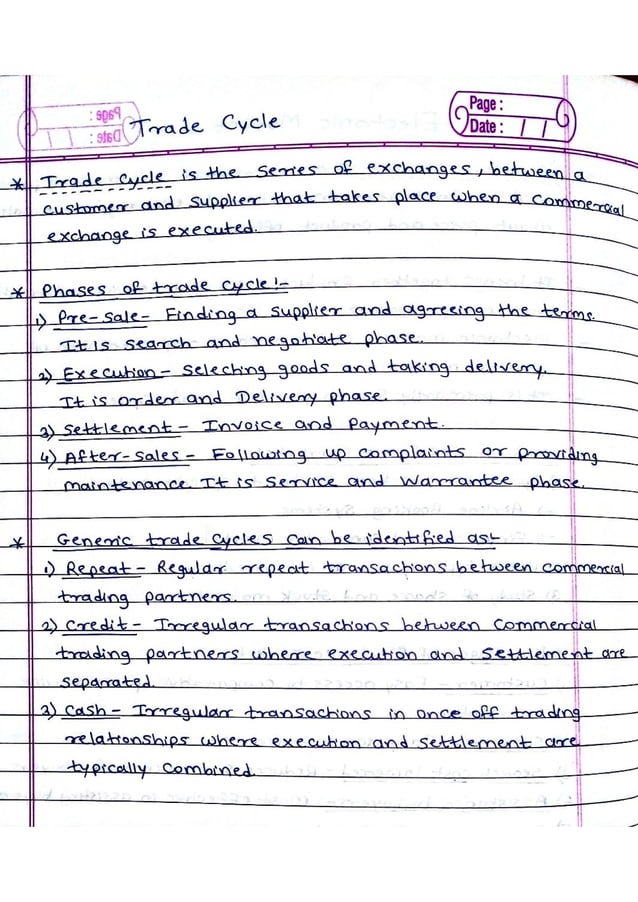 Trade Cycle | PDF