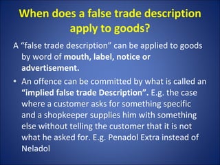Trade description act consumer awareness in kenya | PPT