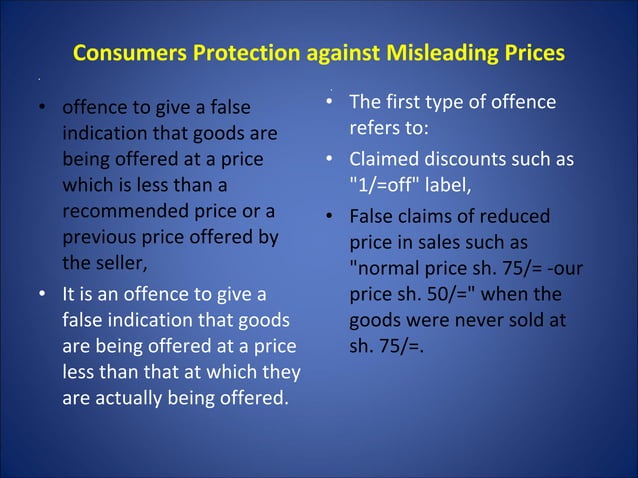 Trade description act consumer awareness in kenya | PPT