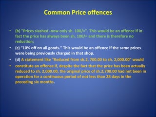 Trade description act consumer awareness in kenya | PPT