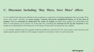 #GST : Trade Discounts - Sales Promotion Schemes# By SN Panigrahi ...