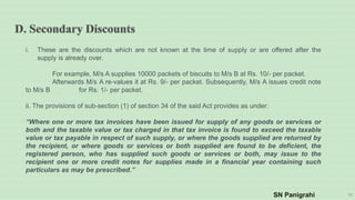 #GST : Trade Discounts - Sales Promotion Schemes# By SN Panigrahi ...