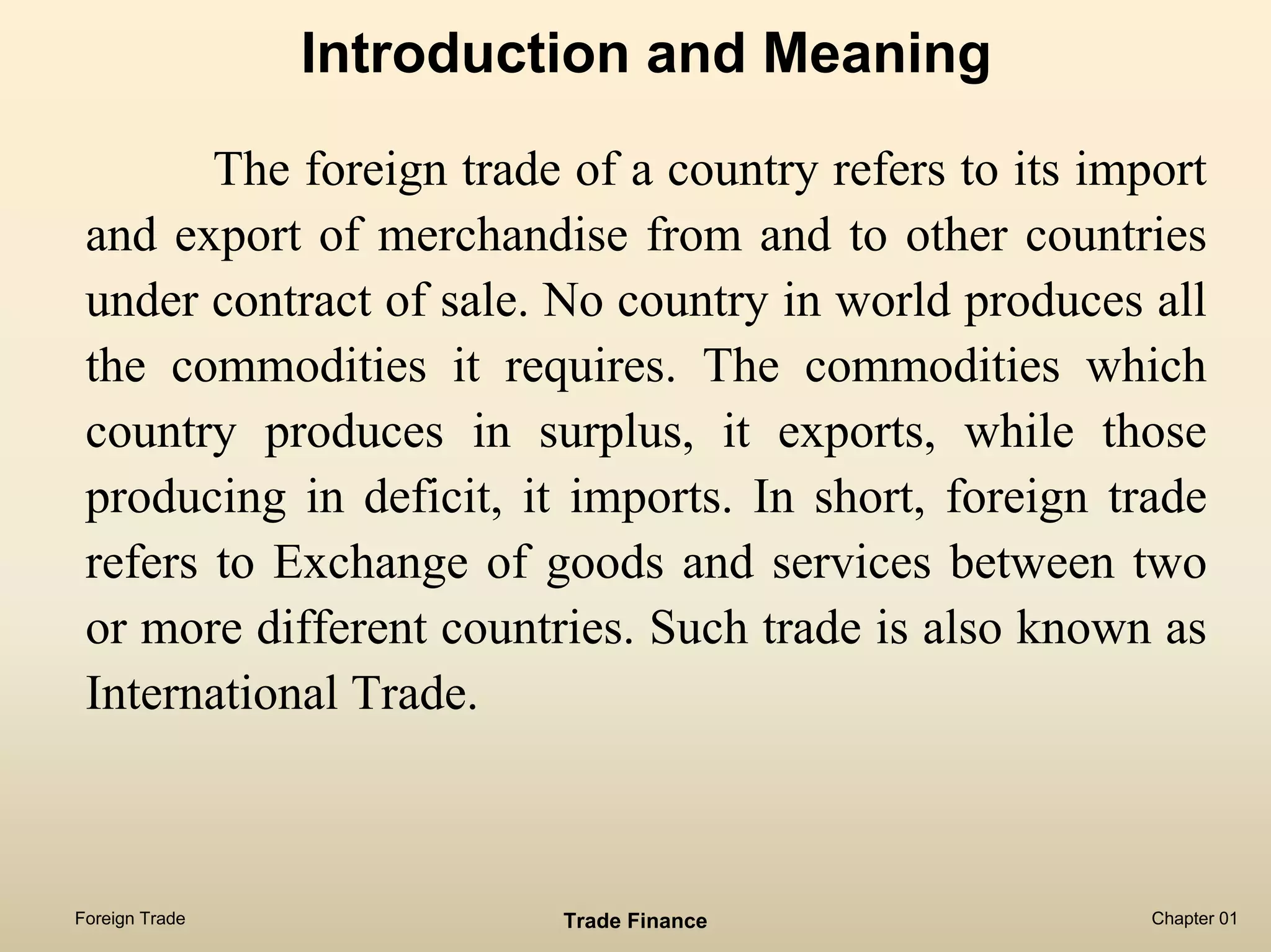 Foreign Trade - An Introduction | PDF