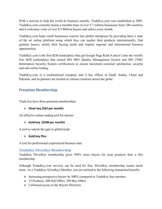 Trade key | DOCX | Internet | Computing