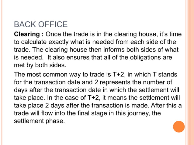 Trade Life Cycle Presentation.pptx | Stocks and Bonds | Personal Investing