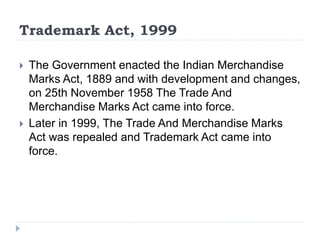 Trademark act 1999 store