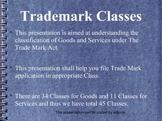 Trademark classes | PPT