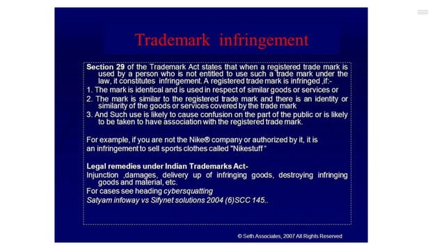 Trademark Infringement,Types of Trademark Infringements and Remedies of ...