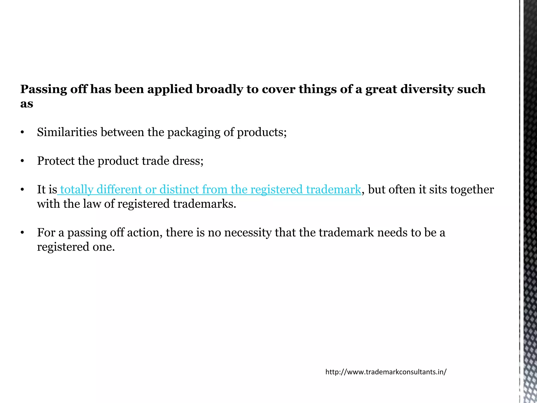 Trademark infringement and passing off remedies | PDF
