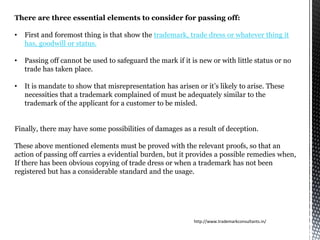Trademark infringement and passing off remedies | PDF