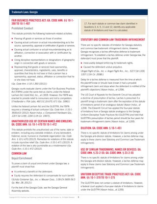 Trademark Laws: Georgia | PDF