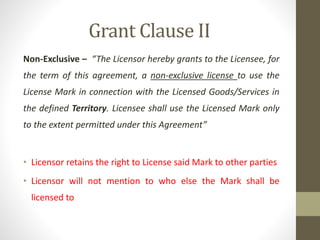 Trademark licensing agreements | PPTX