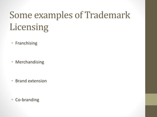 Trademark licensing agreements | PPTX