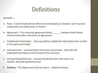 Trademark licensing agreements | PPTX