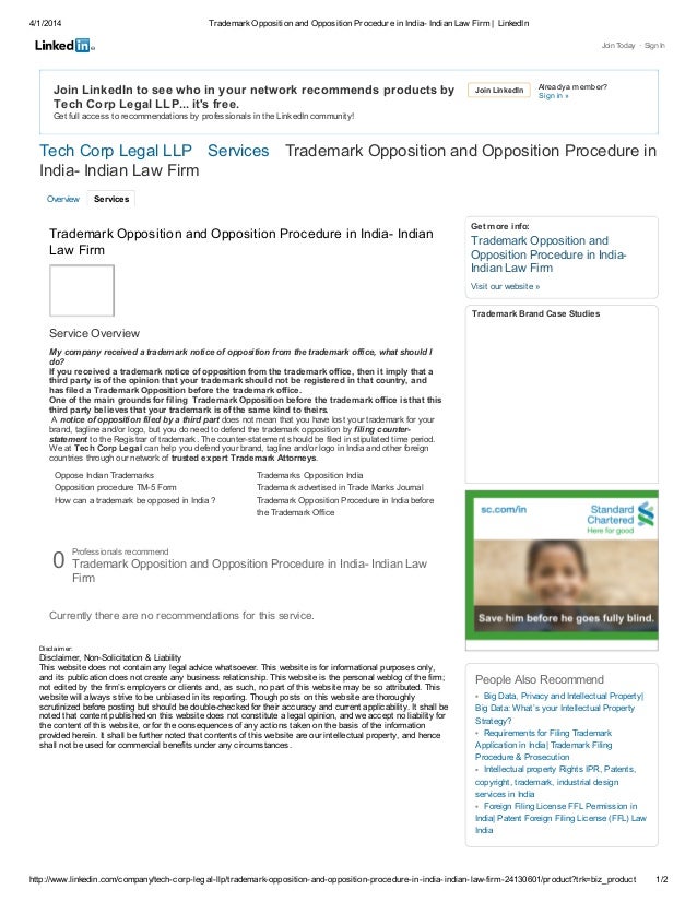 Trademark opposition and opposition procedure in india | indian law Trademark opposition and opposition procedure in india | indian law