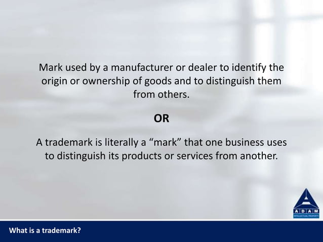 Trademark presentation | PPTX | Business | Business and Finance