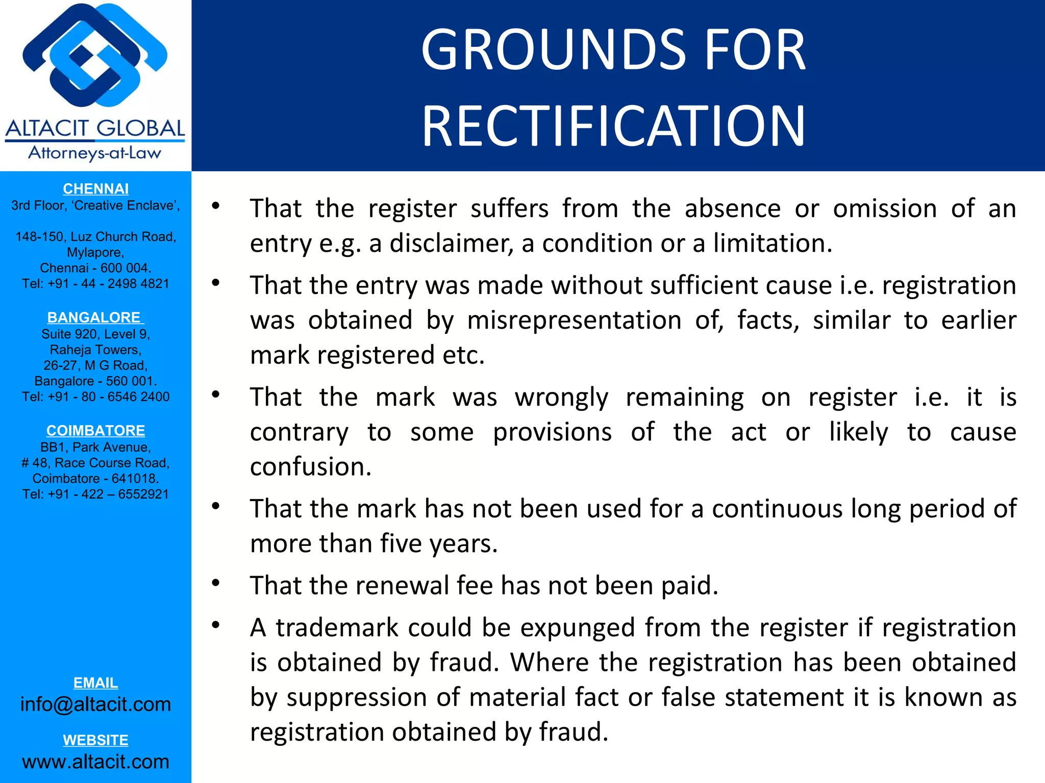 Trademark rectification | PPT | Free Download
