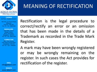 Trademark rectification | PPT