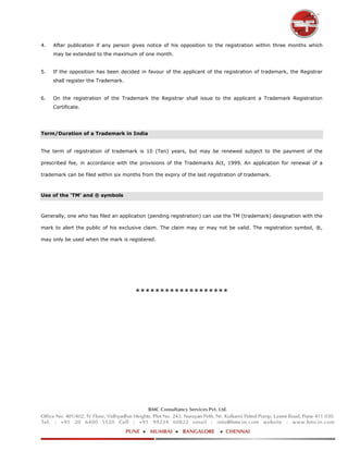 Trademark Registration In India | PDF
