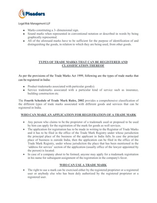 Trademark registration in india procedure and fees | PDF
