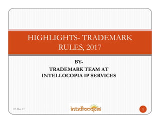 Trademark rules 2017 | PDF