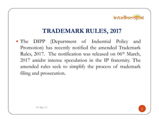 Trademark rules 2017 | PDF
