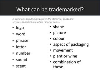 Trademarks - an overview (Australia) | PPTX