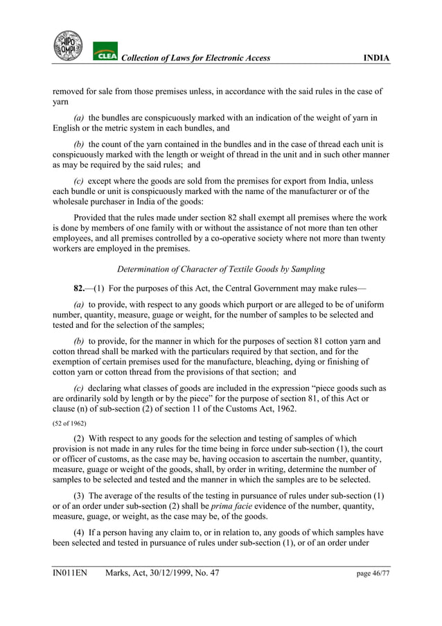 Trade marks act, 1999 | PDF
