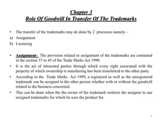 Trademarks and goodwill | PPTX