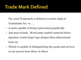 Trademarks in online medium | PPTX