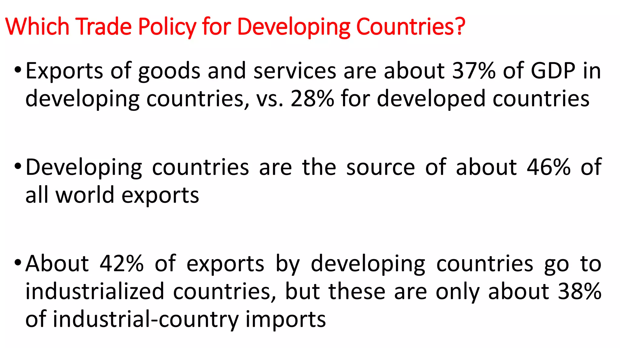 Trade Policies In Developing Countries Pptx
