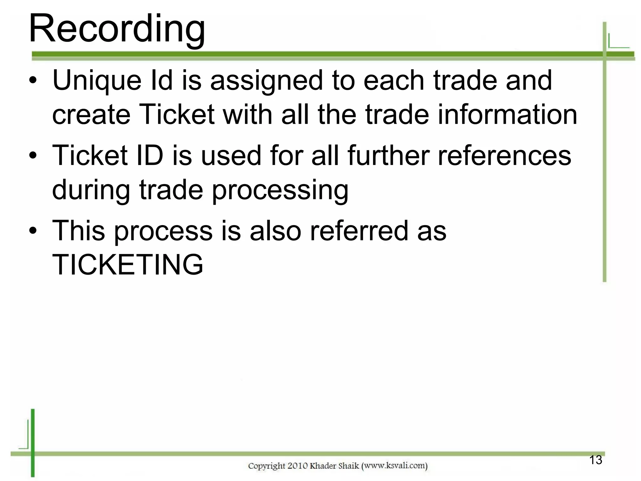 Securities Trade Life Cycle | PDF