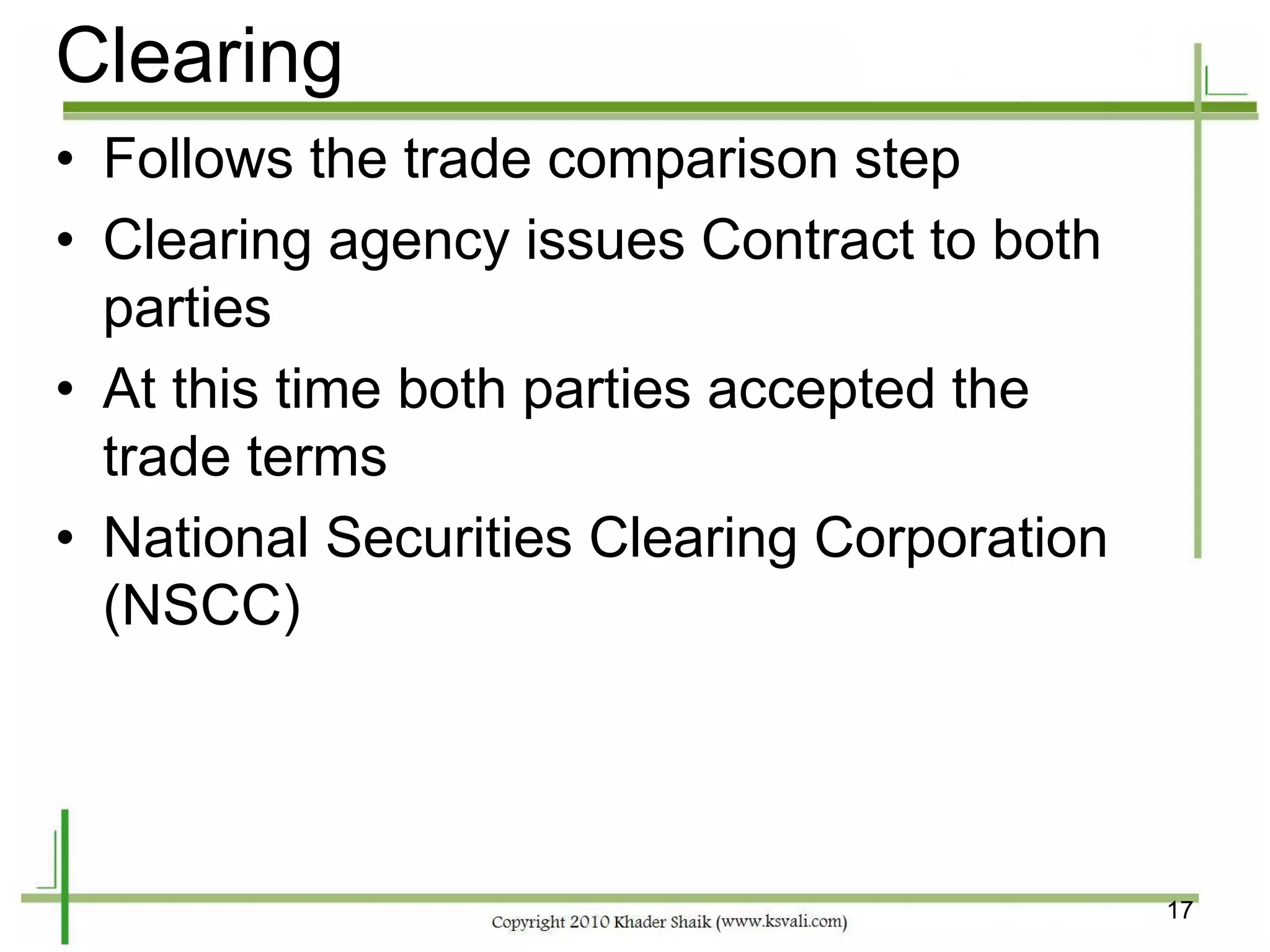 Securities Trade Life Cycle | PDF