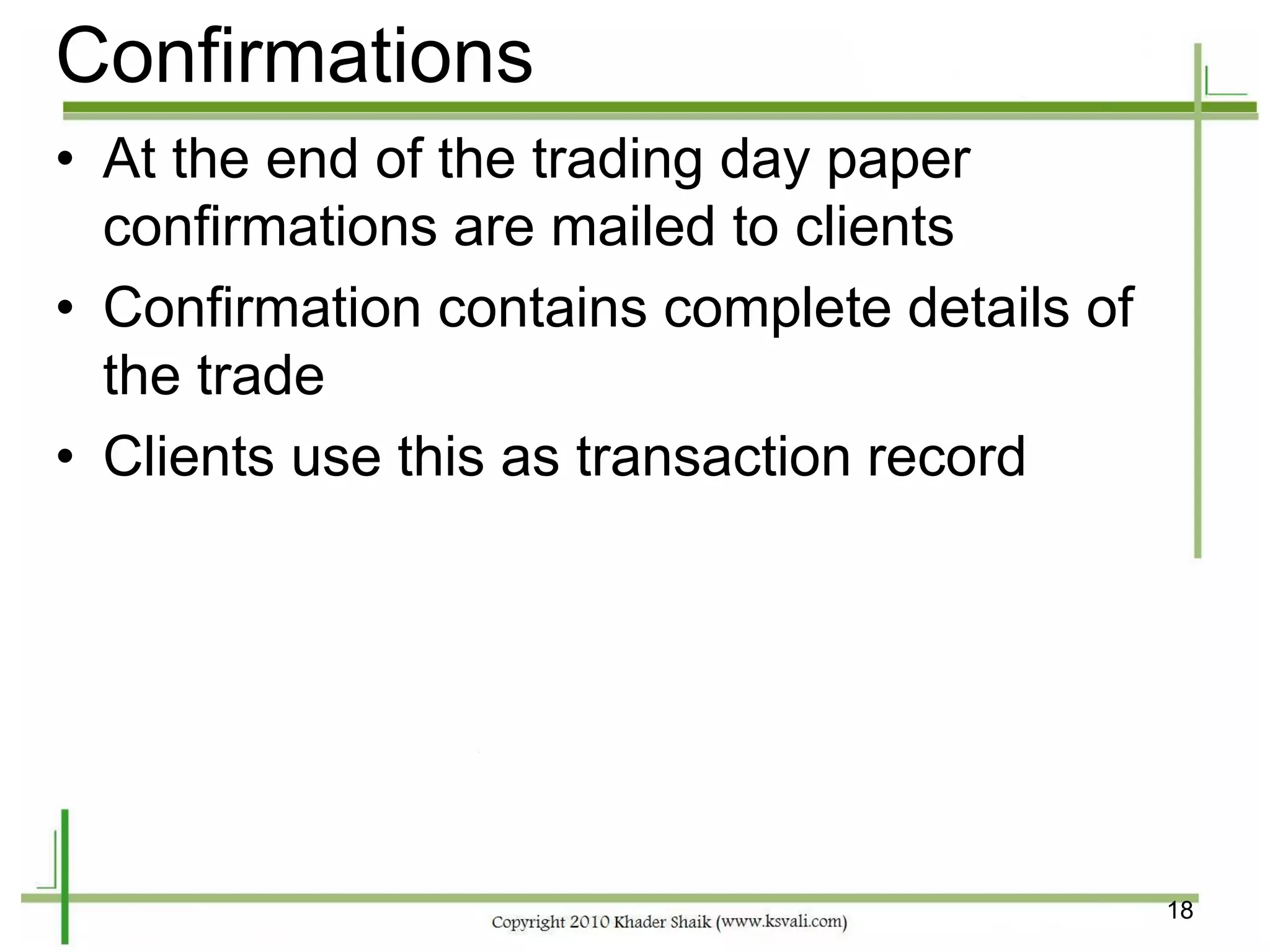 Securities Trade Life Cycle | PDF