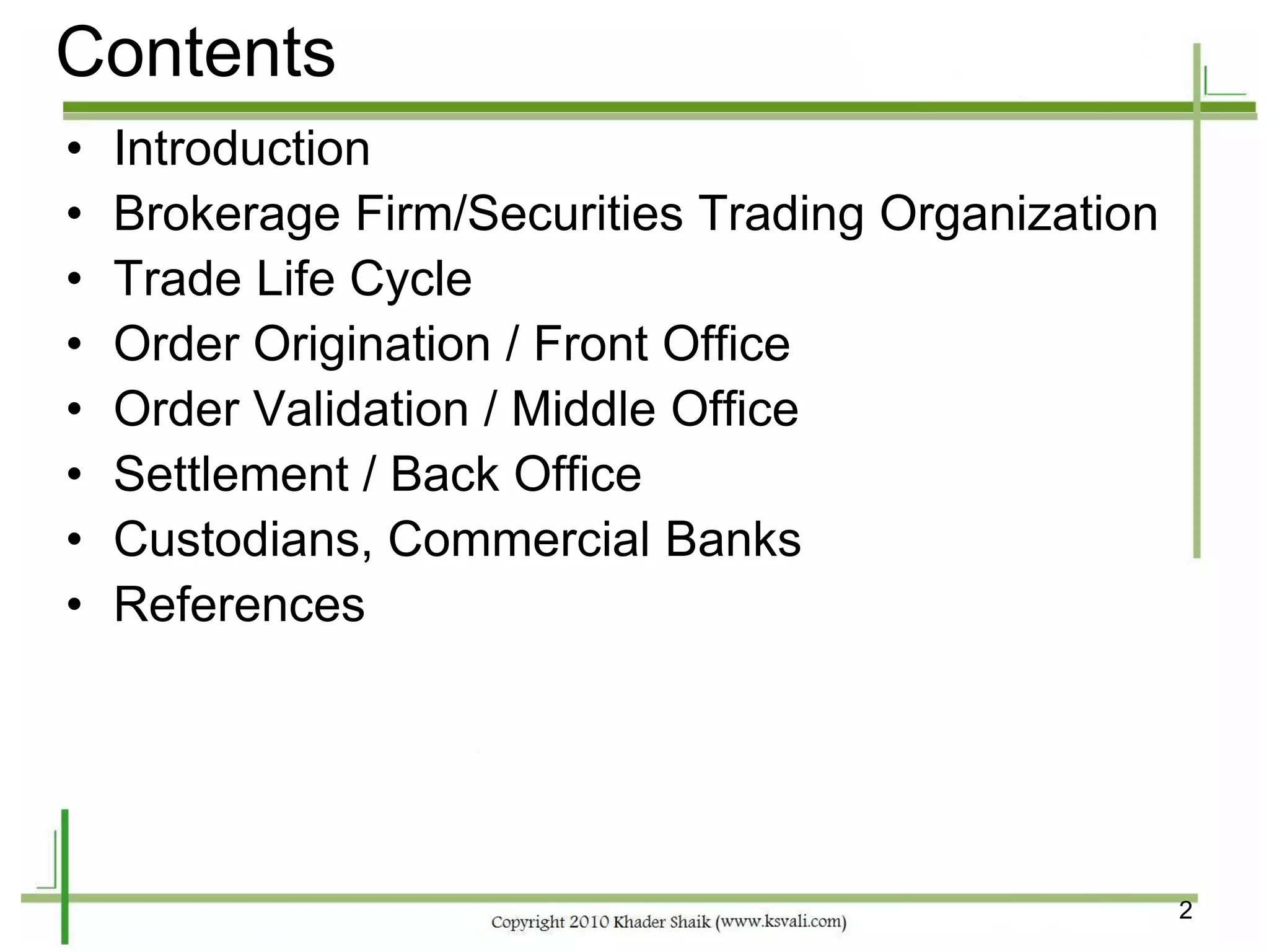 Securities Trade Life Cycle | PDF