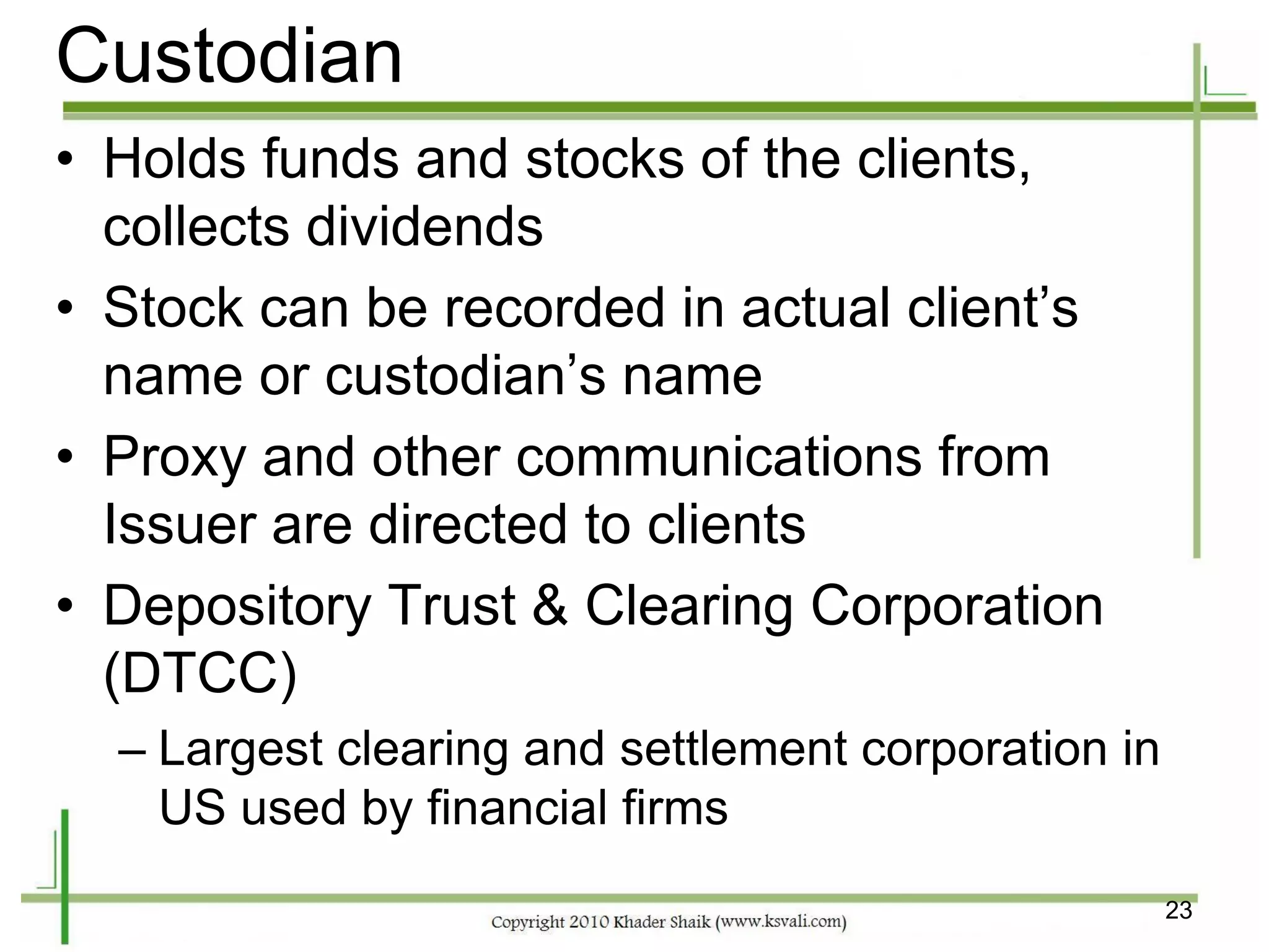 Securities Trade Life Cycle | PDF