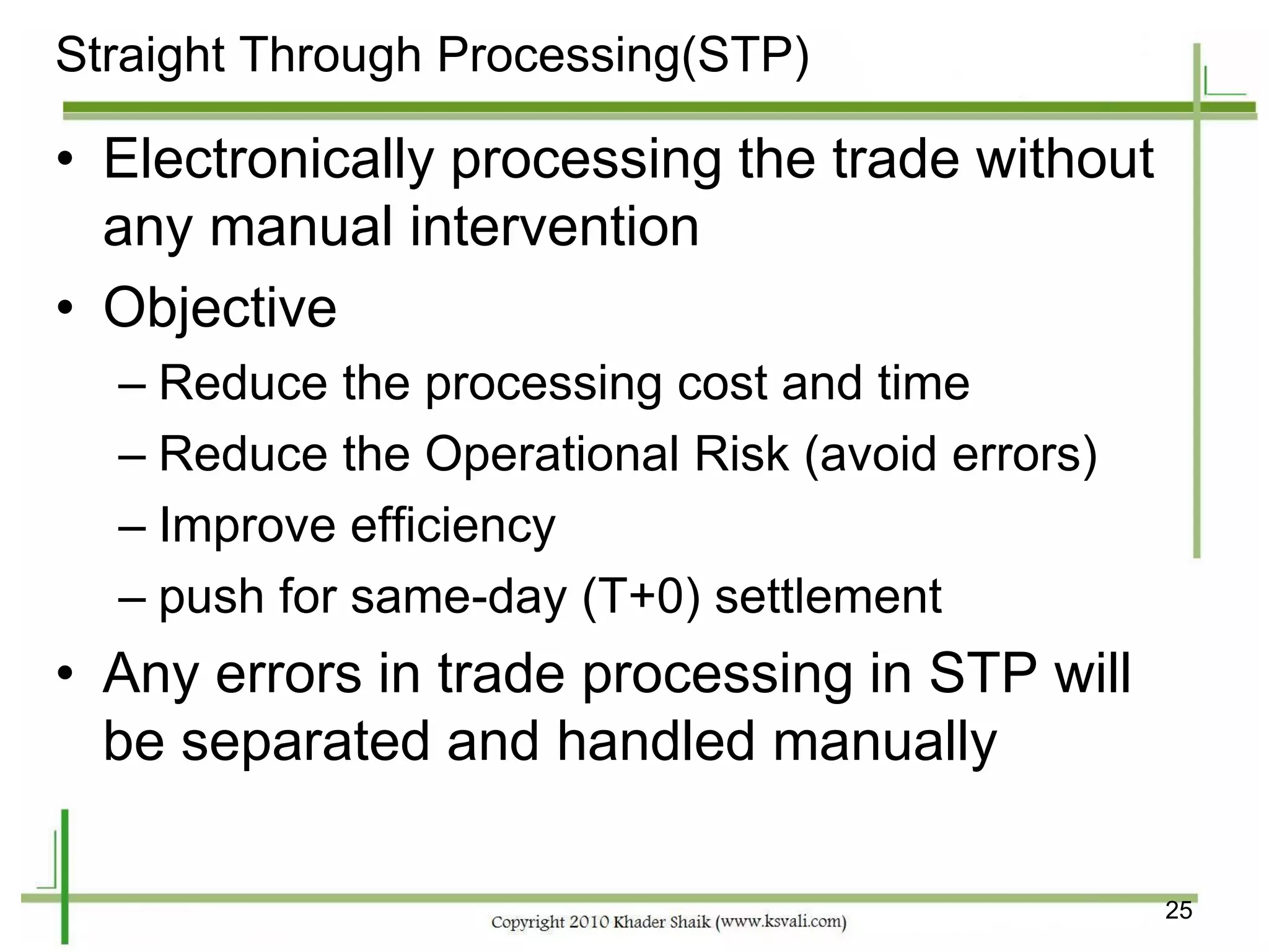 Securities Trade Life Cycle | PDF