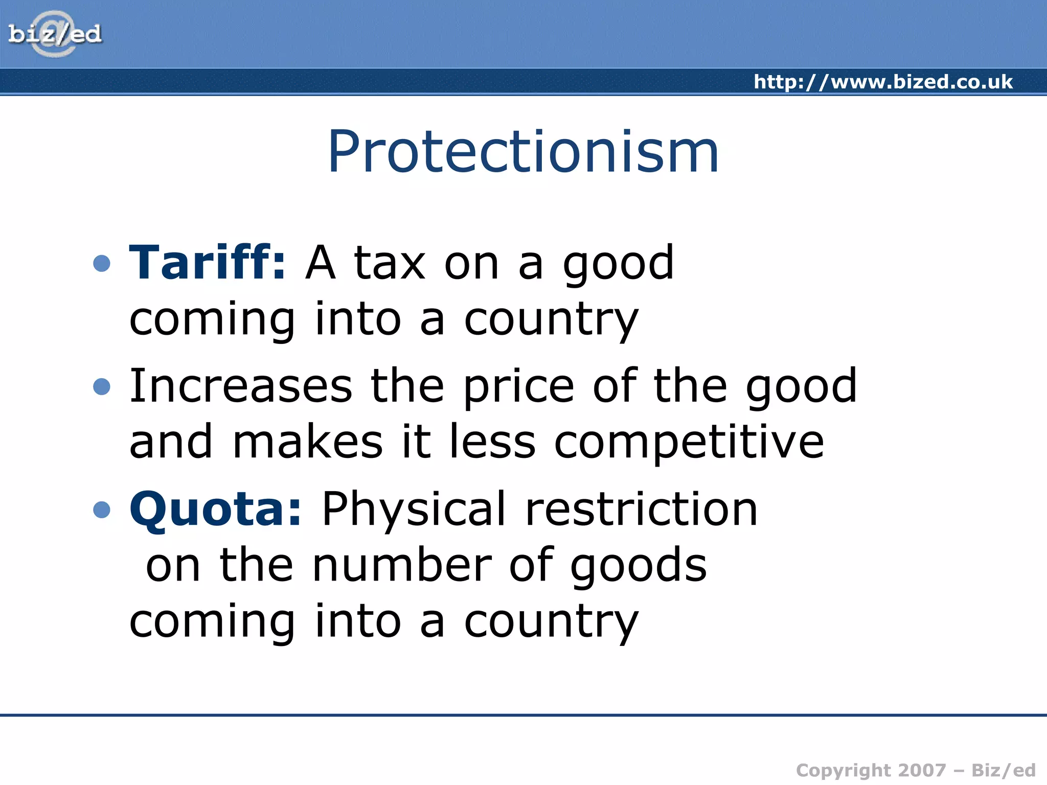 Free Trade Vs Protectionism | PPT