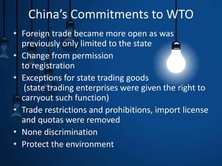 Trade Reform and WTO & China | PPTX