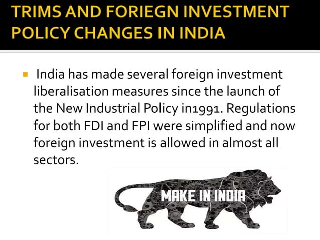 Trade related investment measures {trims} | PPTX | Business | Business ...