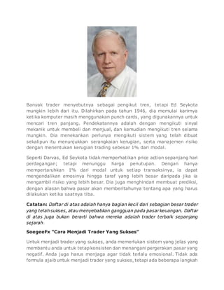 Trader terkenal dunia | PDF