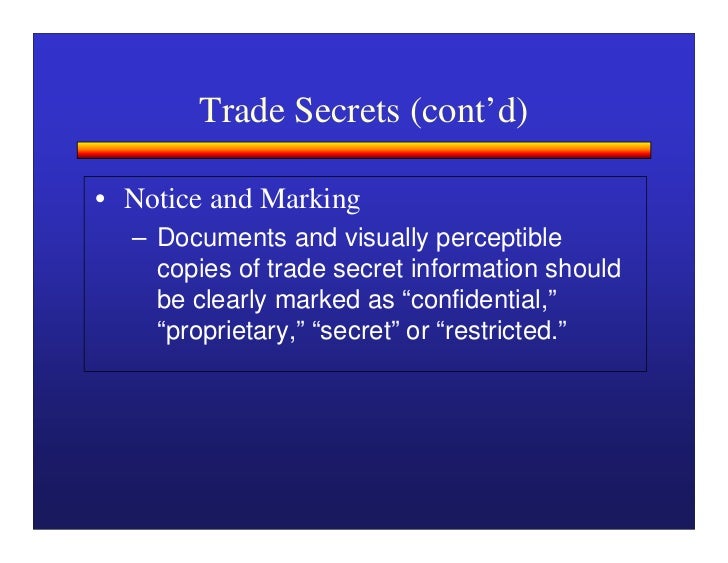 Trade secret1 [compatibility mode]