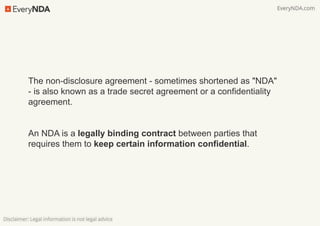 Trade Secret Agreements v. NDAs | PPT