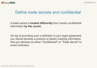 Trade Secret Agreements v. NDAs | PPT