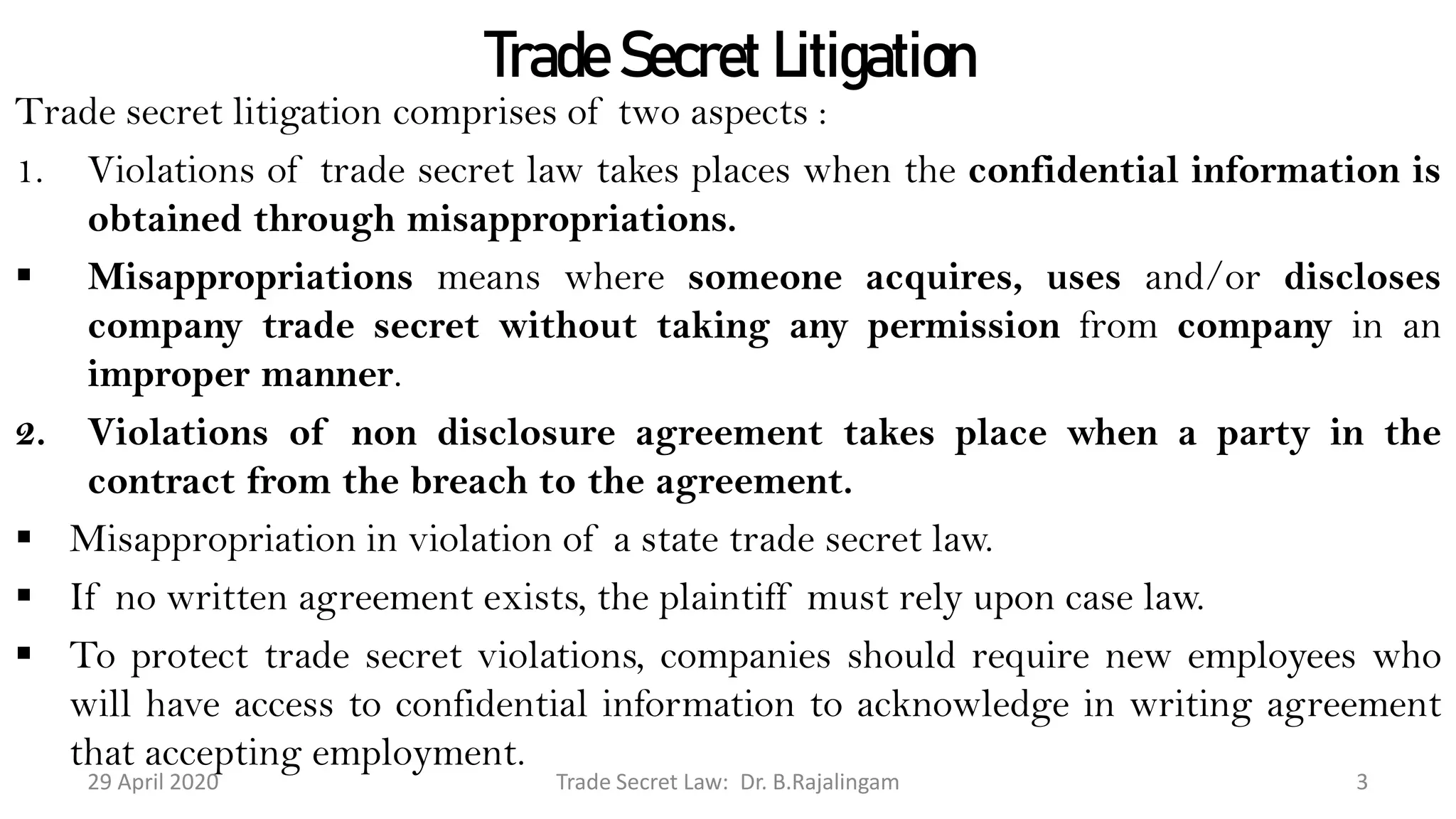Trade secrete litigation | PPTX