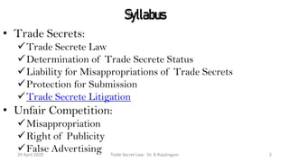 Trade secrete litigation | PPTX