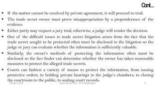Trade secrete litigation | PPTX