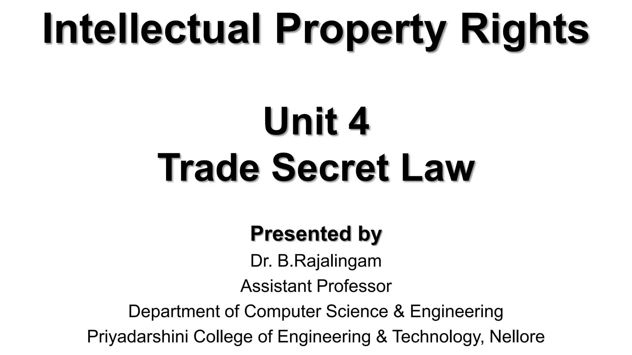 Trade secret law | PPTX
